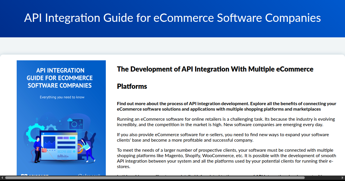 API Integration Guide for eCommerce Software Companies