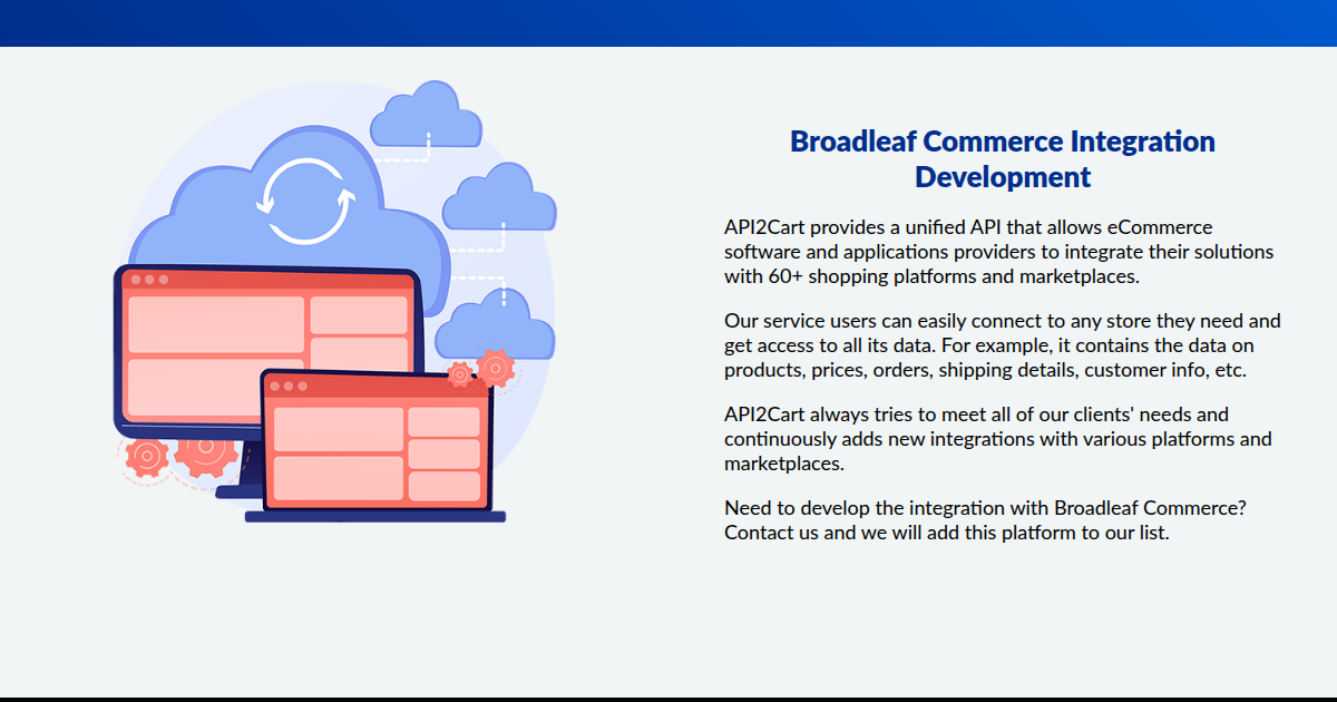 Broadleaf Commerce Integration - API2Cart - Unified eCommerce API