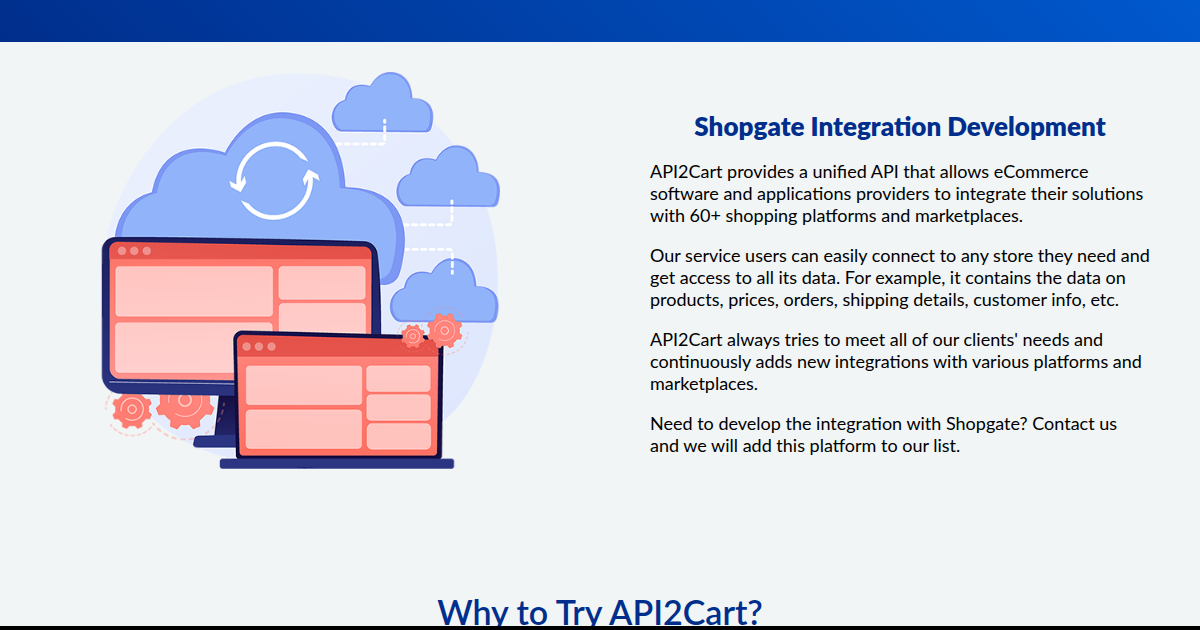 Shopgate Integration - API2Cart - Unified eCommerce API