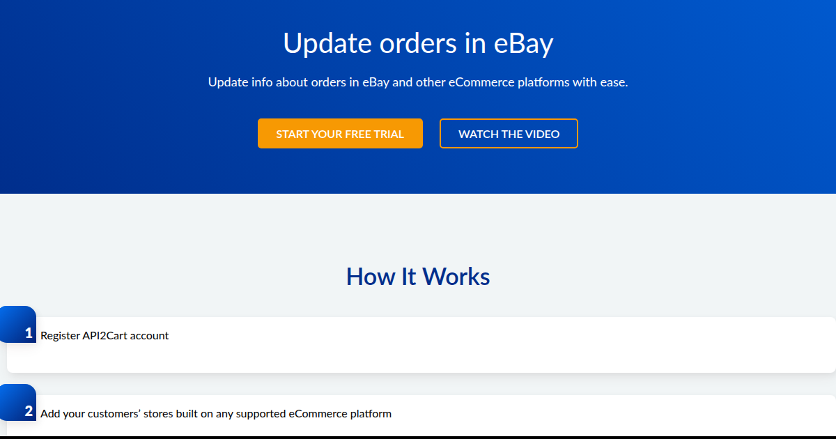 Update Orders in eBay - API2Cart - Unified eCommerce API