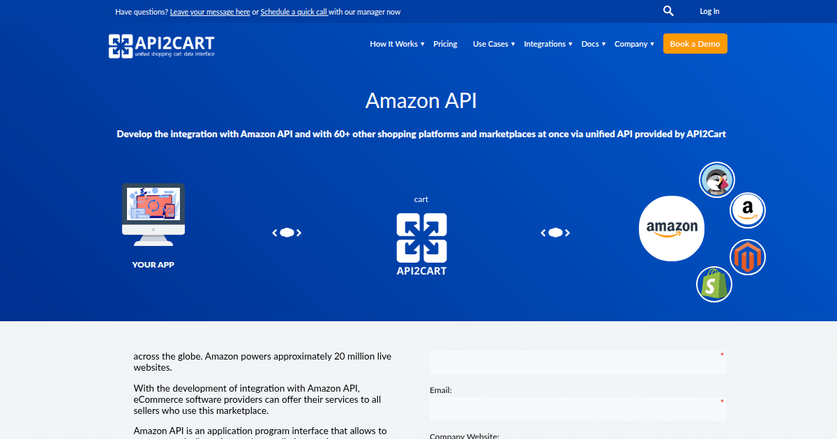 Amazon API - API2Cart - Unified eCommerce API